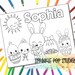 Personalized Coloring Page Bee Mine Custom Coloring Book Page With Name ...
