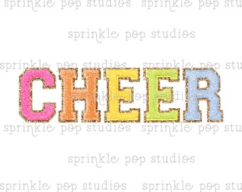Cheer Mom Faux Embroidery Faux Sequins Ready to Press Transfer DTF ...