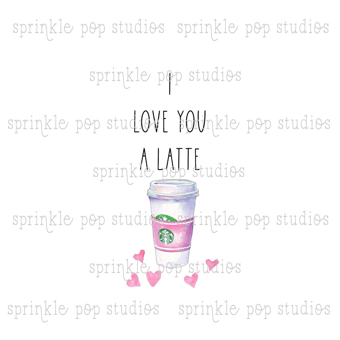 Valentine's Design I Love You A Latte Valentine's - Etsy