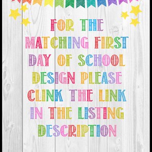 White Background - Colorful LAST Day of School Sign - Dry Erase Board ...