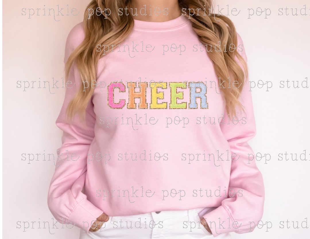 Cheer Shirt Design | Cheerleader Design | Colorful Patch Letters ...