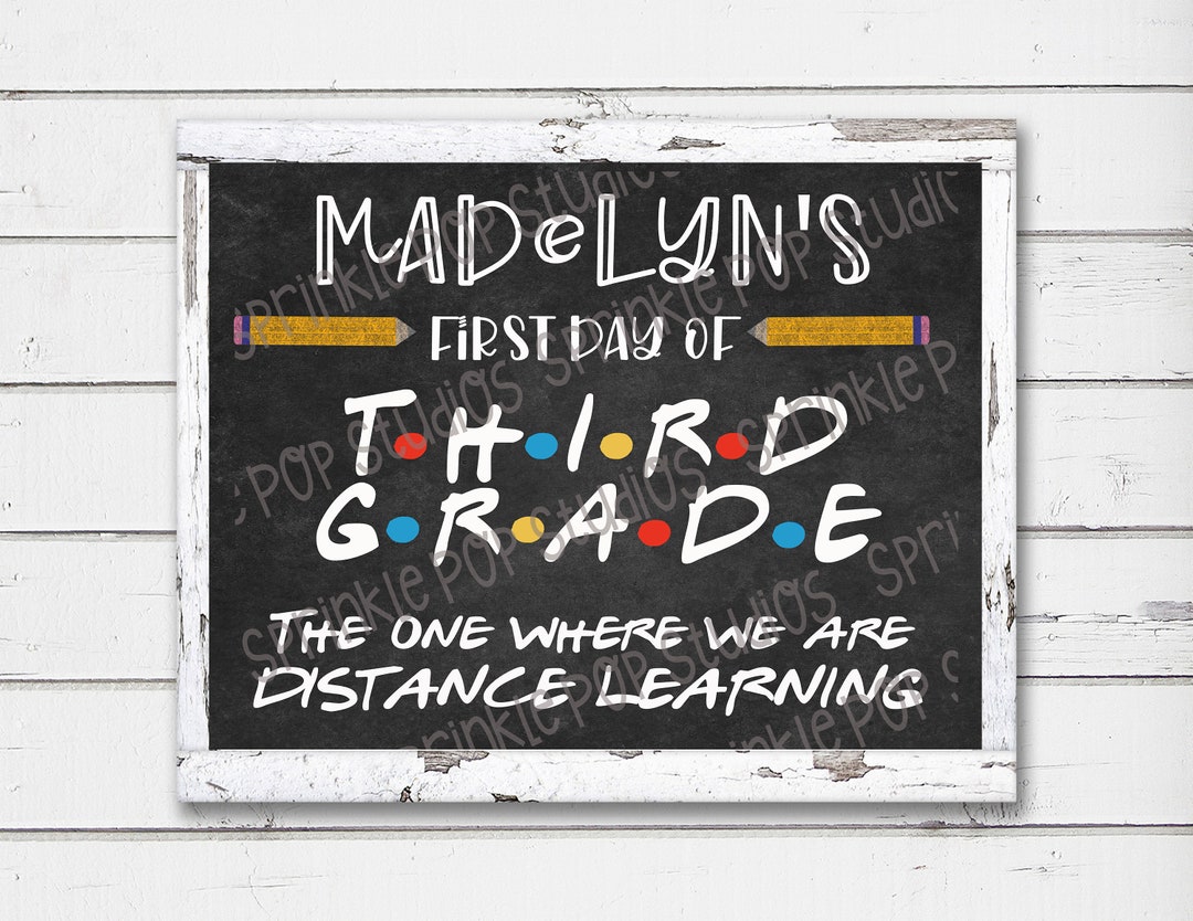 PERSONALIZED First Day of HOMESCHOOL Sign/poster - Friends Theme ~ the ...
