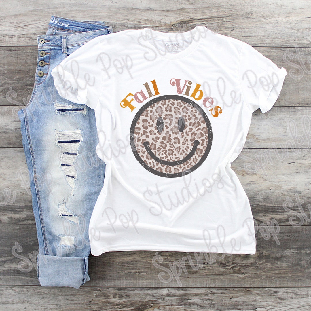 Retro Fall Vibes ~ Fall, Autumn, Halloween Design ~ Smiley Face ...