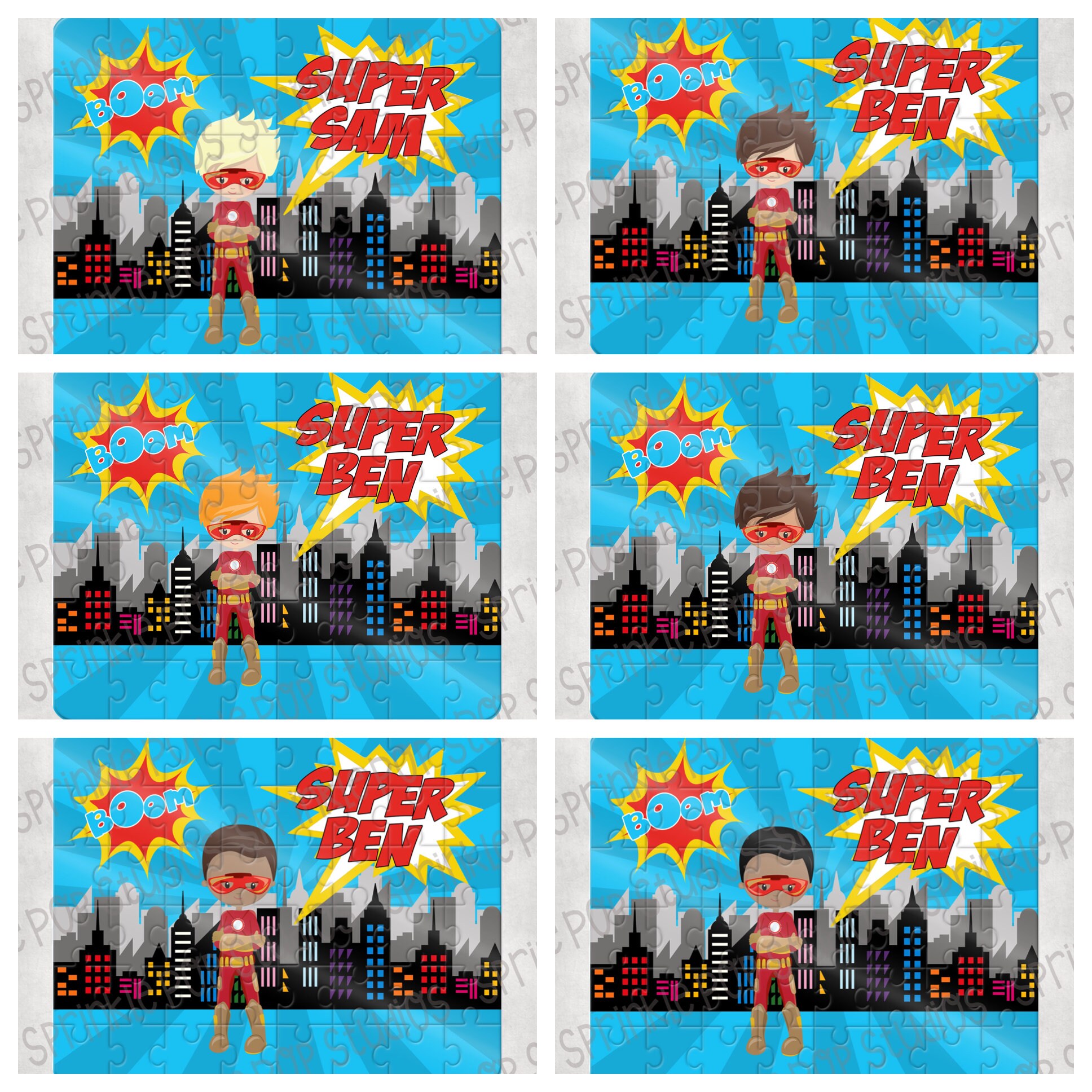 EXCLUSIVE SUPERHERO BUNDLE Set of 60 Custom Puzzle Designs | Etsy