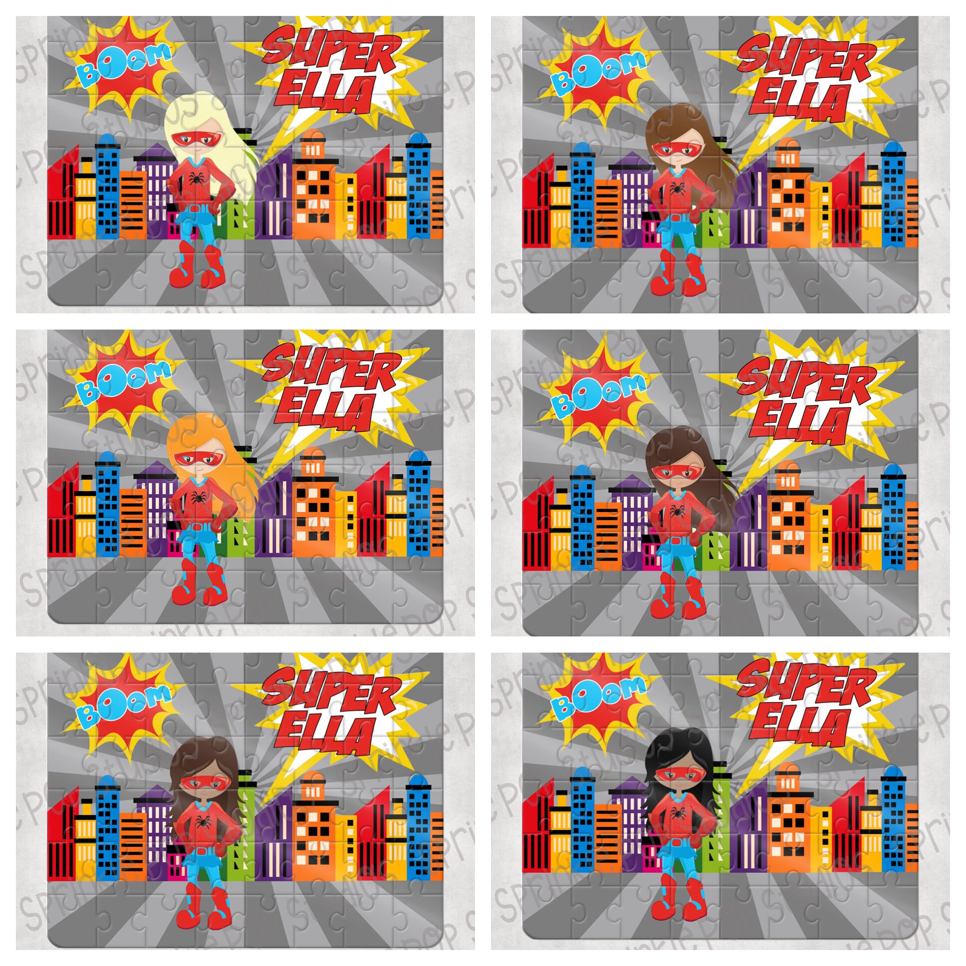 EXCLUSIVE SUPERHERO BUNDLE Set of 60 Custom Puzzle Designs | Etsy