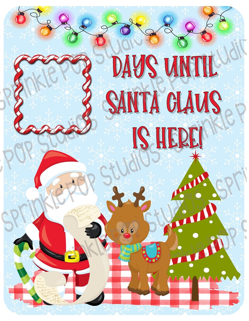 Christmas Countdown Dry Erase Board Template ~ Dry Erase Board ...