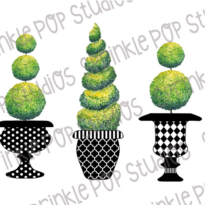 Topiary Embroidery Design - Etsy