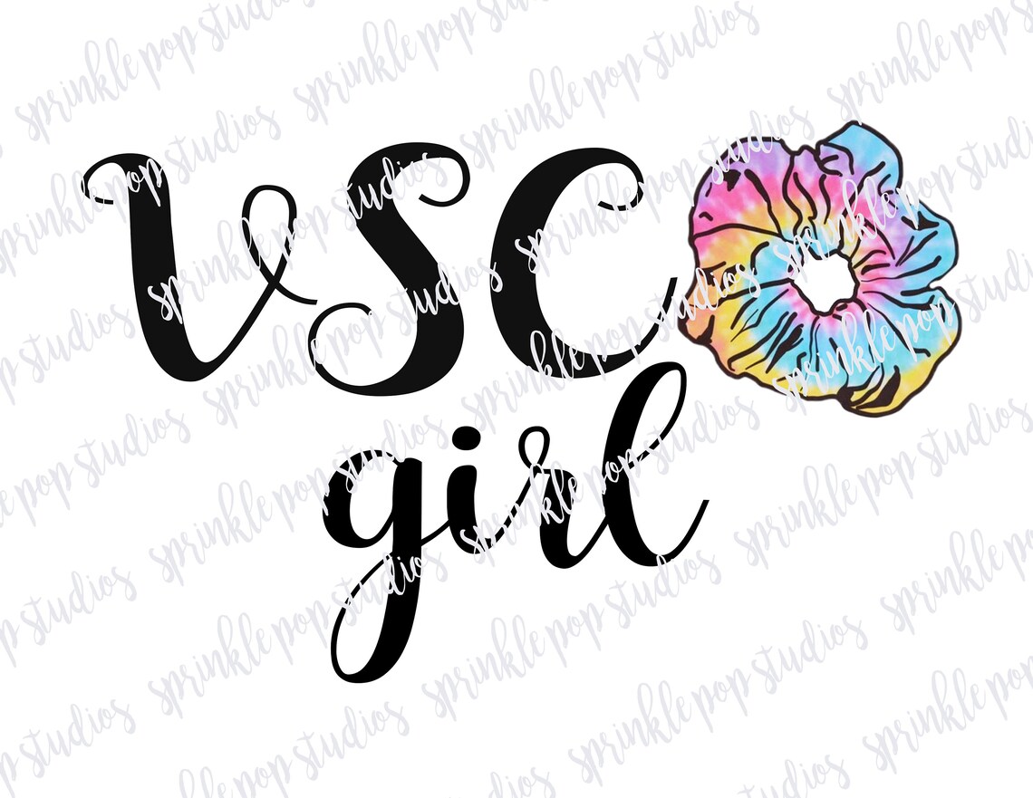 VSCO Girl Sublimation Design ~ VSCO Girl Scrunchie Design - Etsy