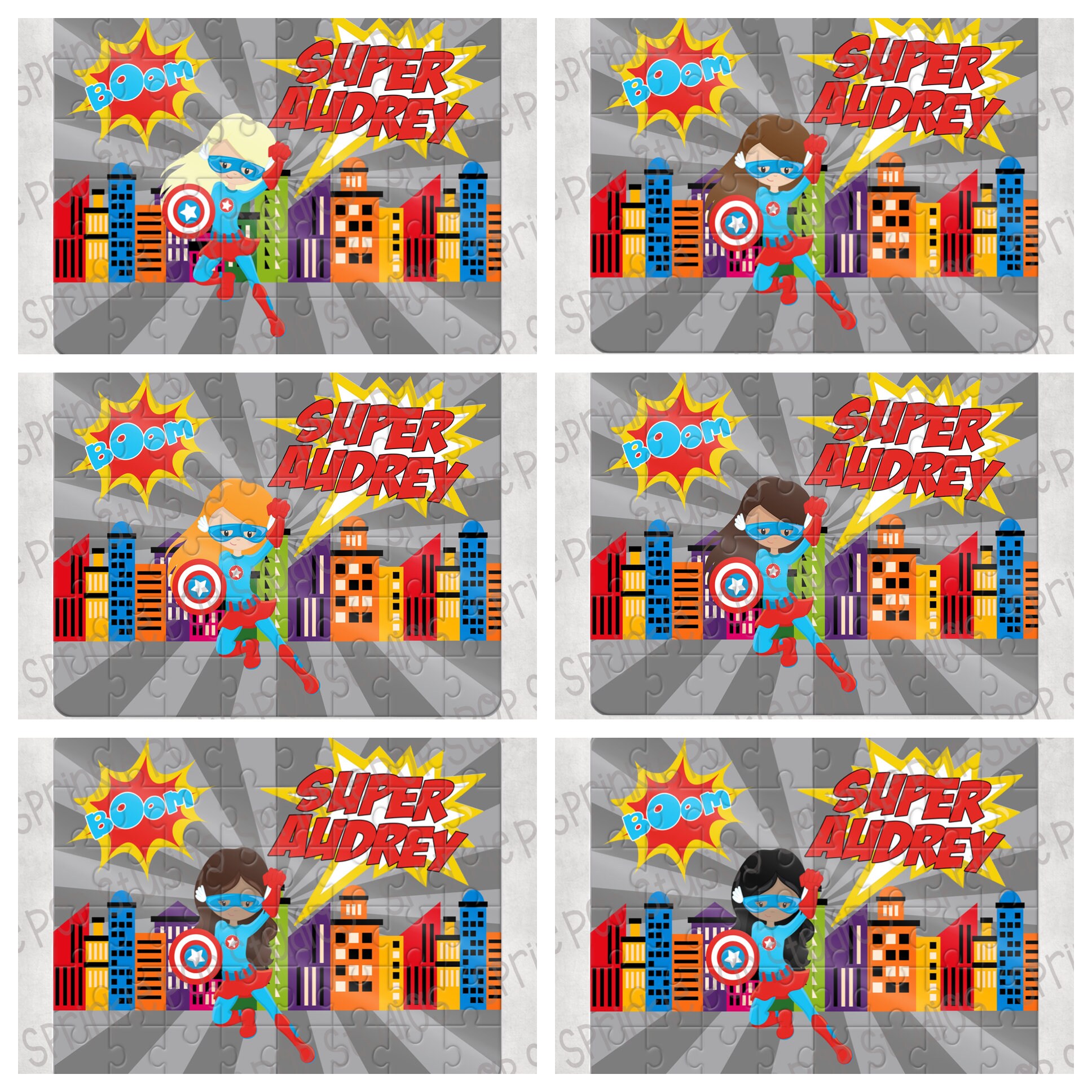 EXCLUSIVE SUPERHERO BUNDLE Set of 60 Custom Puzzle Designs | Etsy