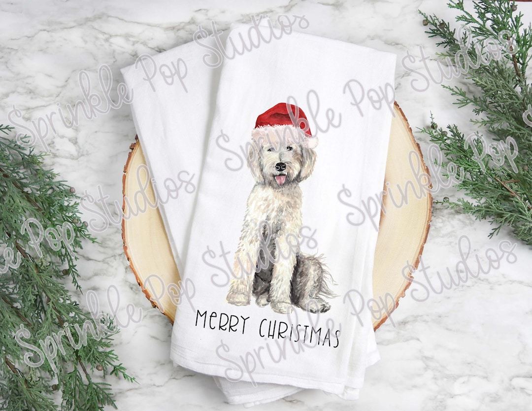 YELLOW LABRADOODLE | WATERCOLOR Dog | Farm House Christmas Design ...