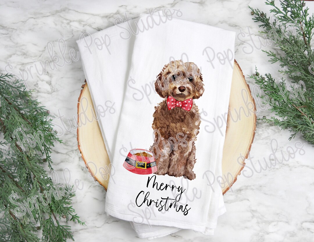 COCKAPOO | WATERCOLOR DOG | Farm House Christmas Design | Brown ...