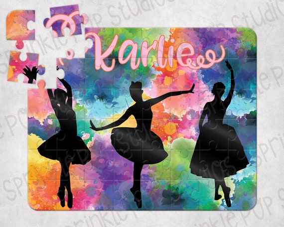 Ballet Puzzle Sublimation Design Template Watercolor Ballet | Etsy