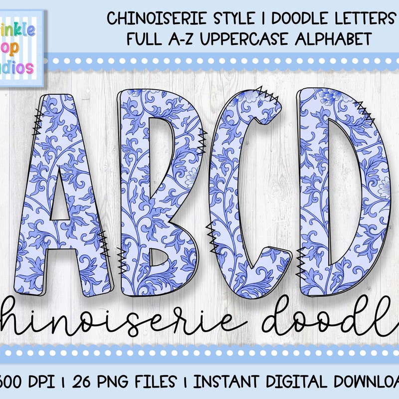 Chinoiserie Alphabet Png - Etsy