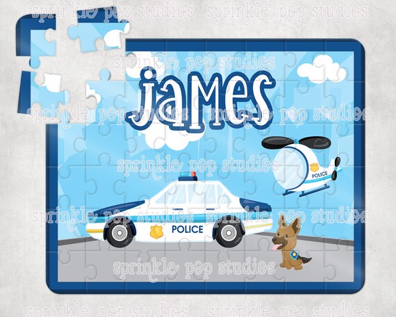 Police Puzzle Sublimation Design Template Policeman Puzzle - Etsy
