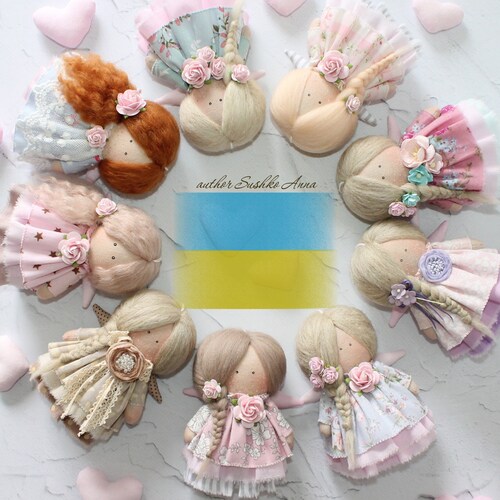 Textile Pocket Doll Miniature Doll Mini Rag Doll Small - Etsy