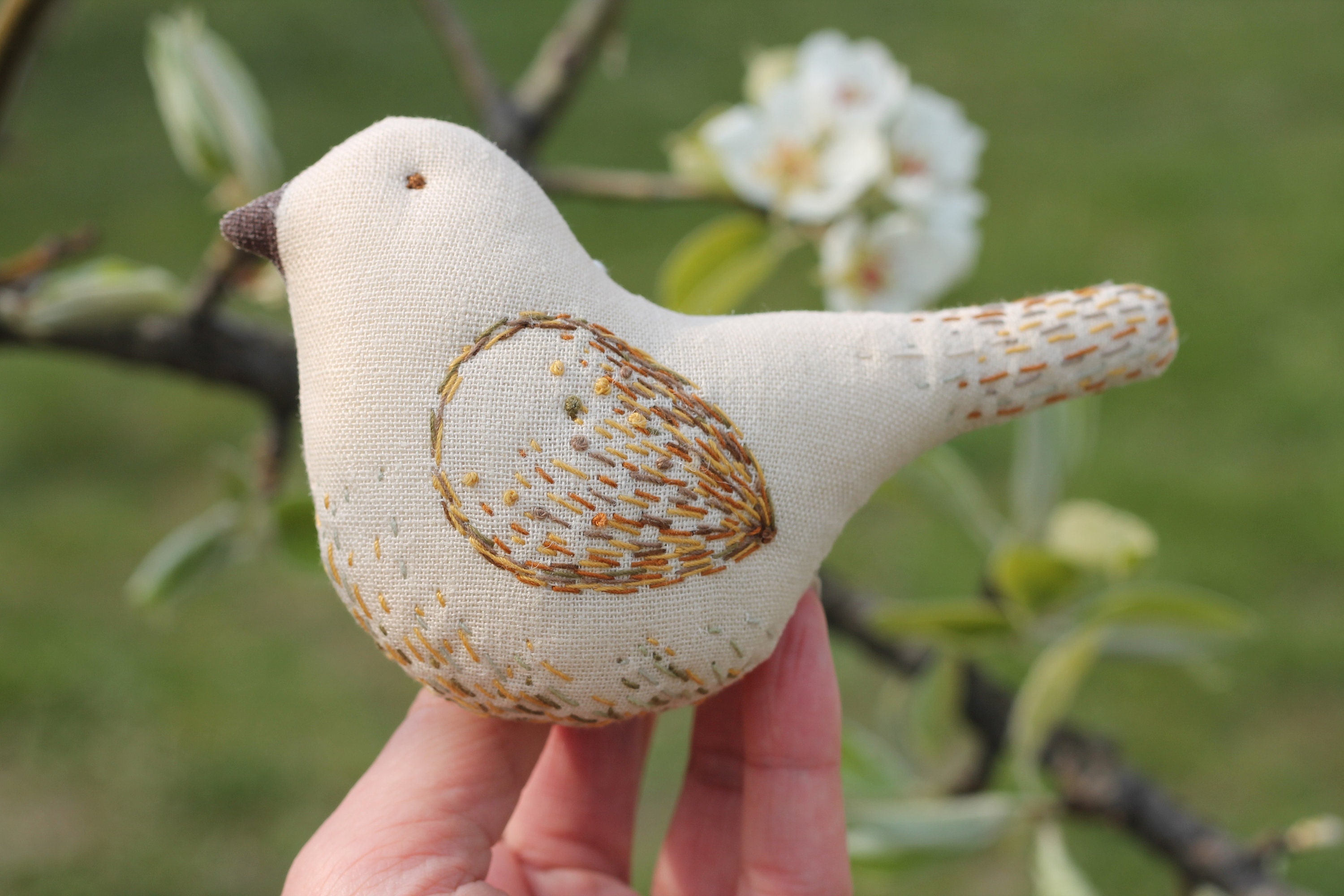 Fabric Birds Hanging Textile Birds for the Interior Textile | Etsy