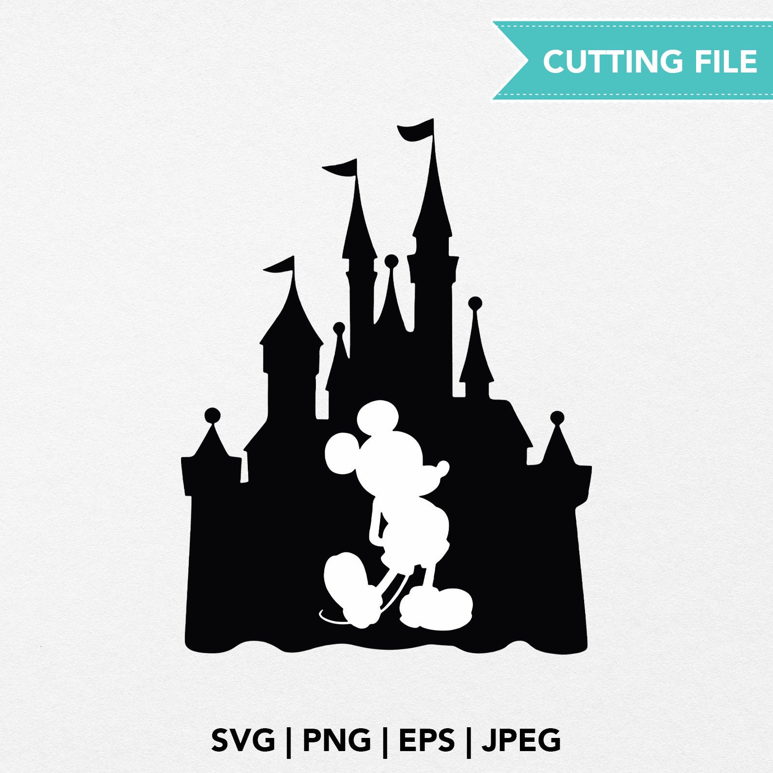 Mickey en Castle SVG Mickey en castle png Mickey en castle | Etsy