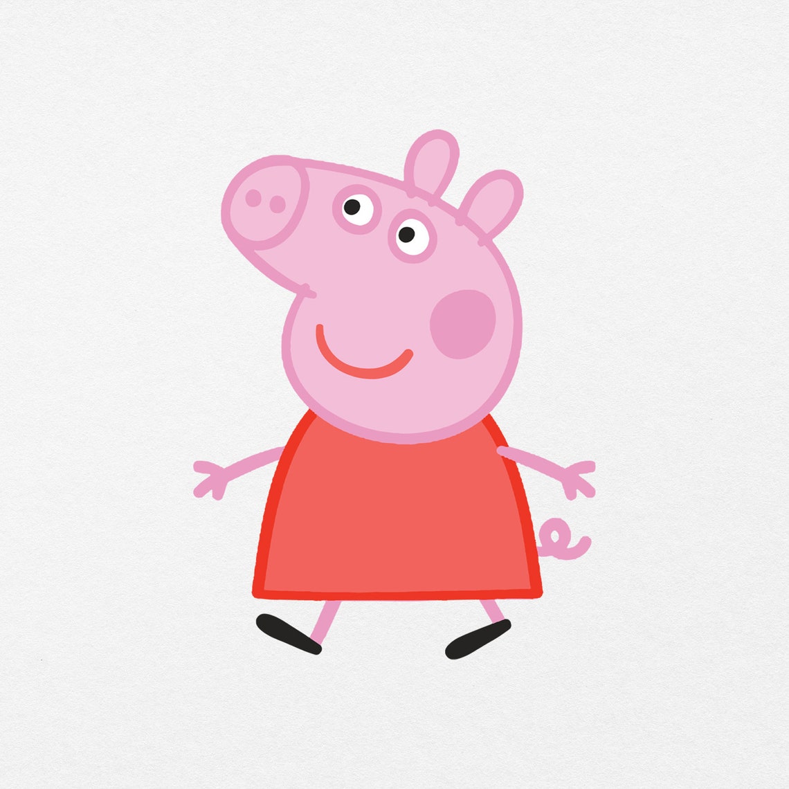 Peppa Pig Red dress peppa pig Digital Download eps png | Etsy