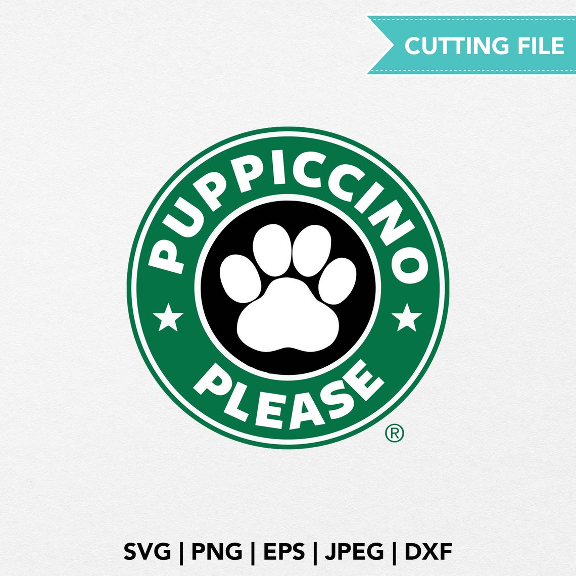 PUPPICCINO SVG Starbucks Logo Puppuccino dog dog mom | Etsy