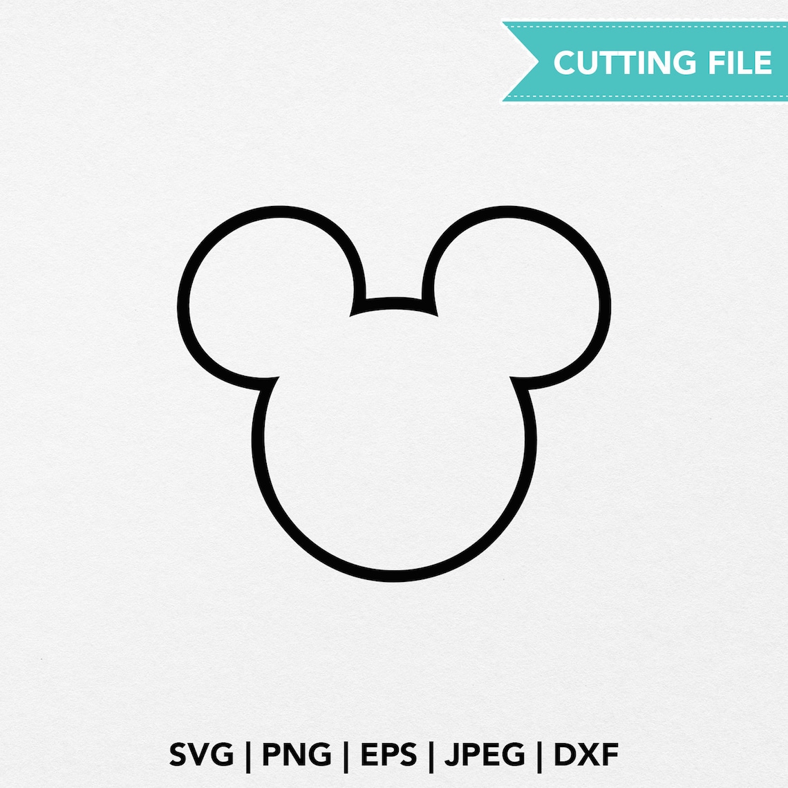 Mickey Mouse Outline. Mickey Mouse Svg Instant Download Design For ...