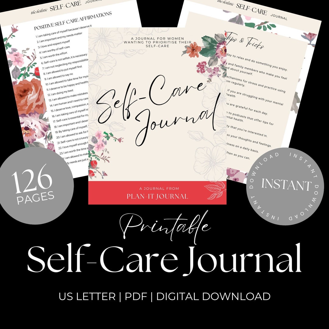 Printable Self Care Journal,self Care Planner, Wellness Journal, Self ...