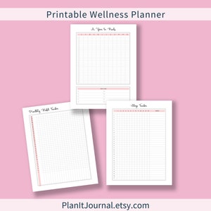 Printable Wellness Planner, US Letter - Etsy