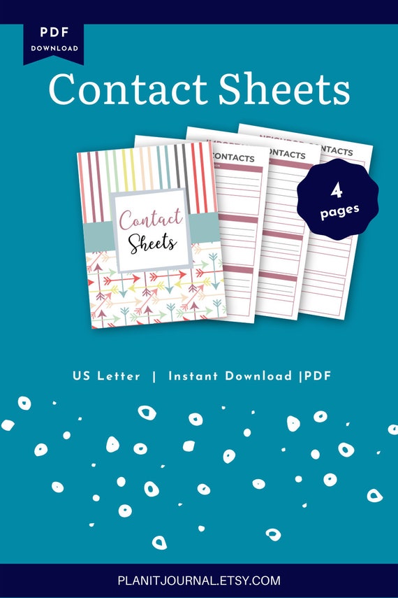 Contact Sheets Printable Digital Download Pdf | Etsy