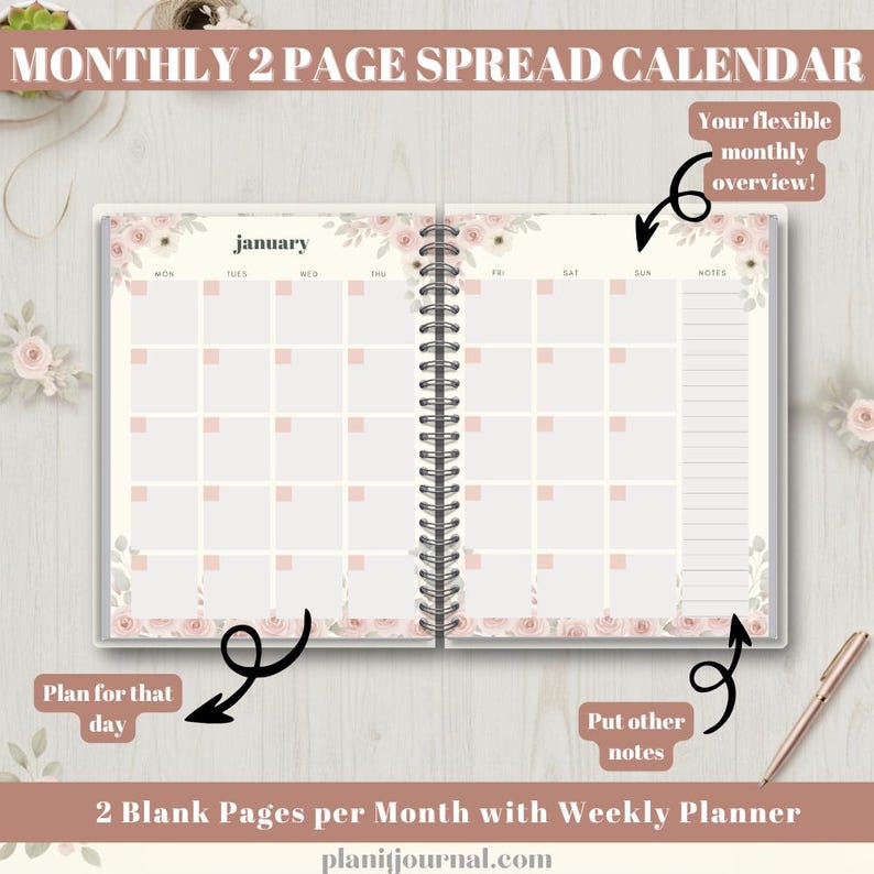 Mom Life Planner & Undated Calendar Printable | US Letter PDF | Daily ...