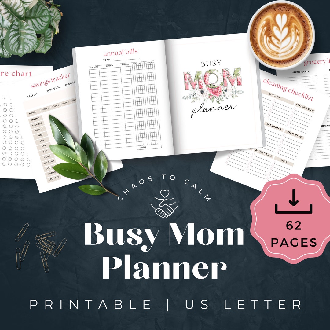 Mom Life Planner - Family Organizer for Busy Moms - Printable US Letter ...