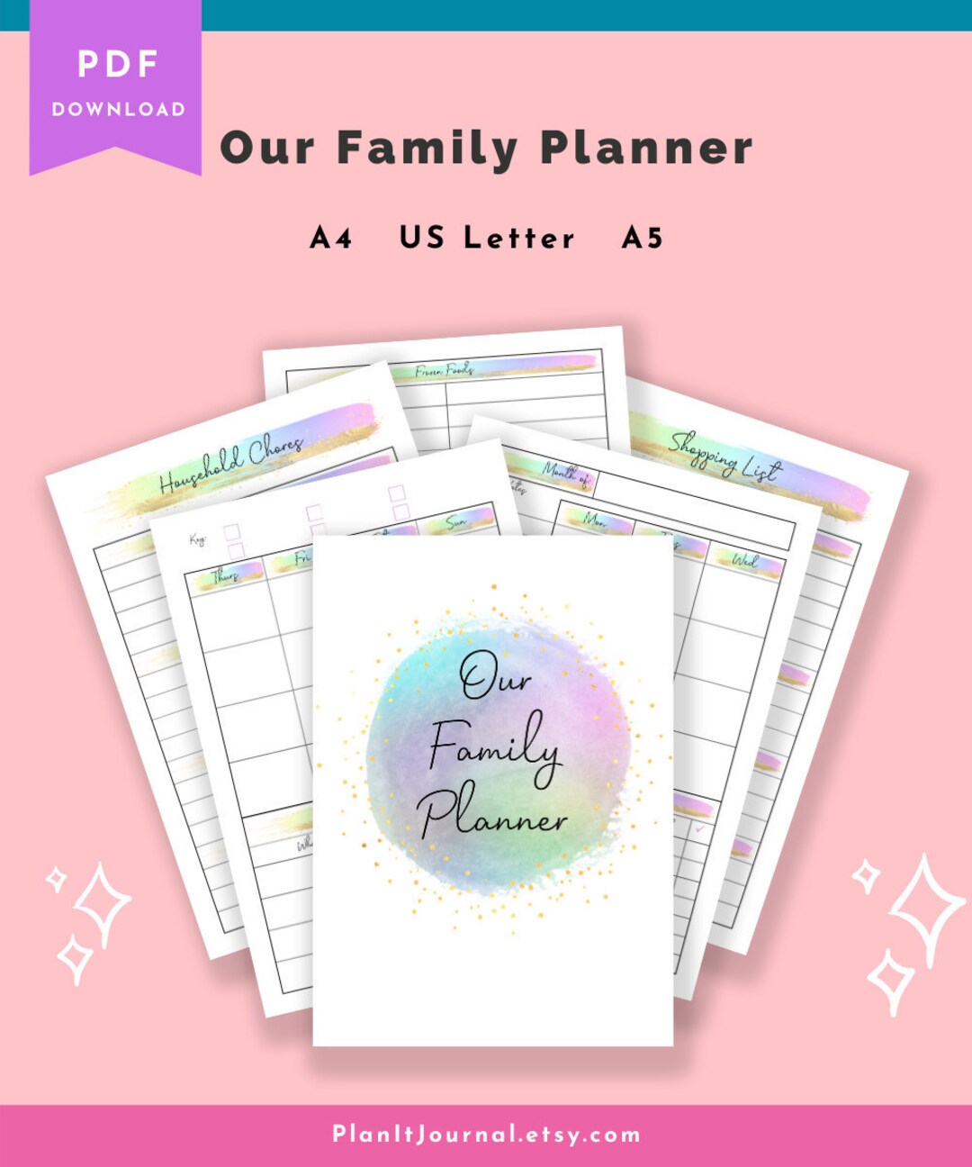 Family Life Planner Printable | Instant Download to Help Organize the ...