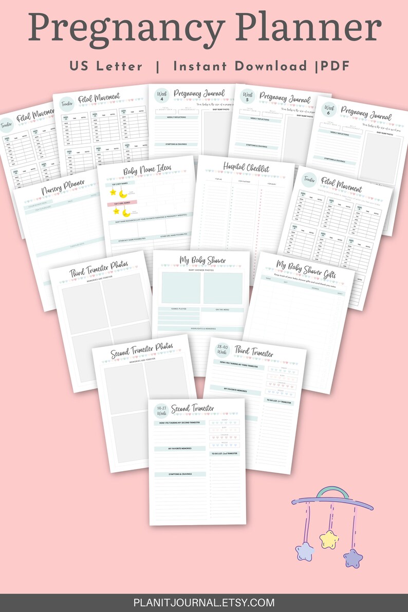 Pregnancy Planner Printable, Pdf, Digital Download. - Etsy