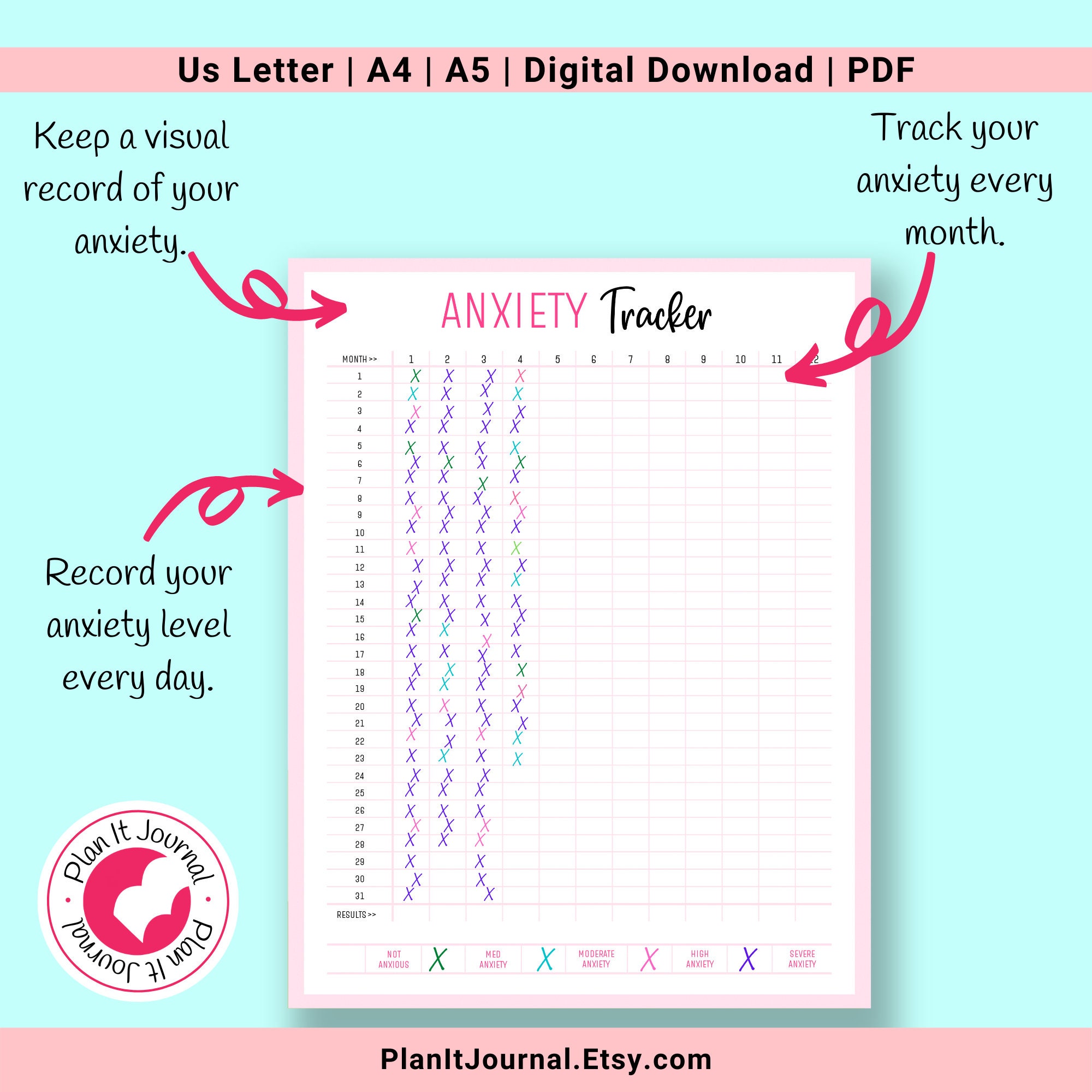 Anxiety Tracker Printable - Etsy