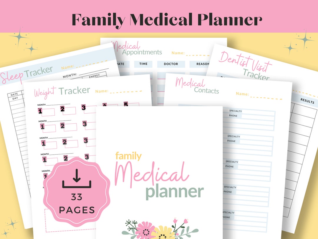 Family Health Planner, Wellness Journal, Comprehensive Medical Tracker ...