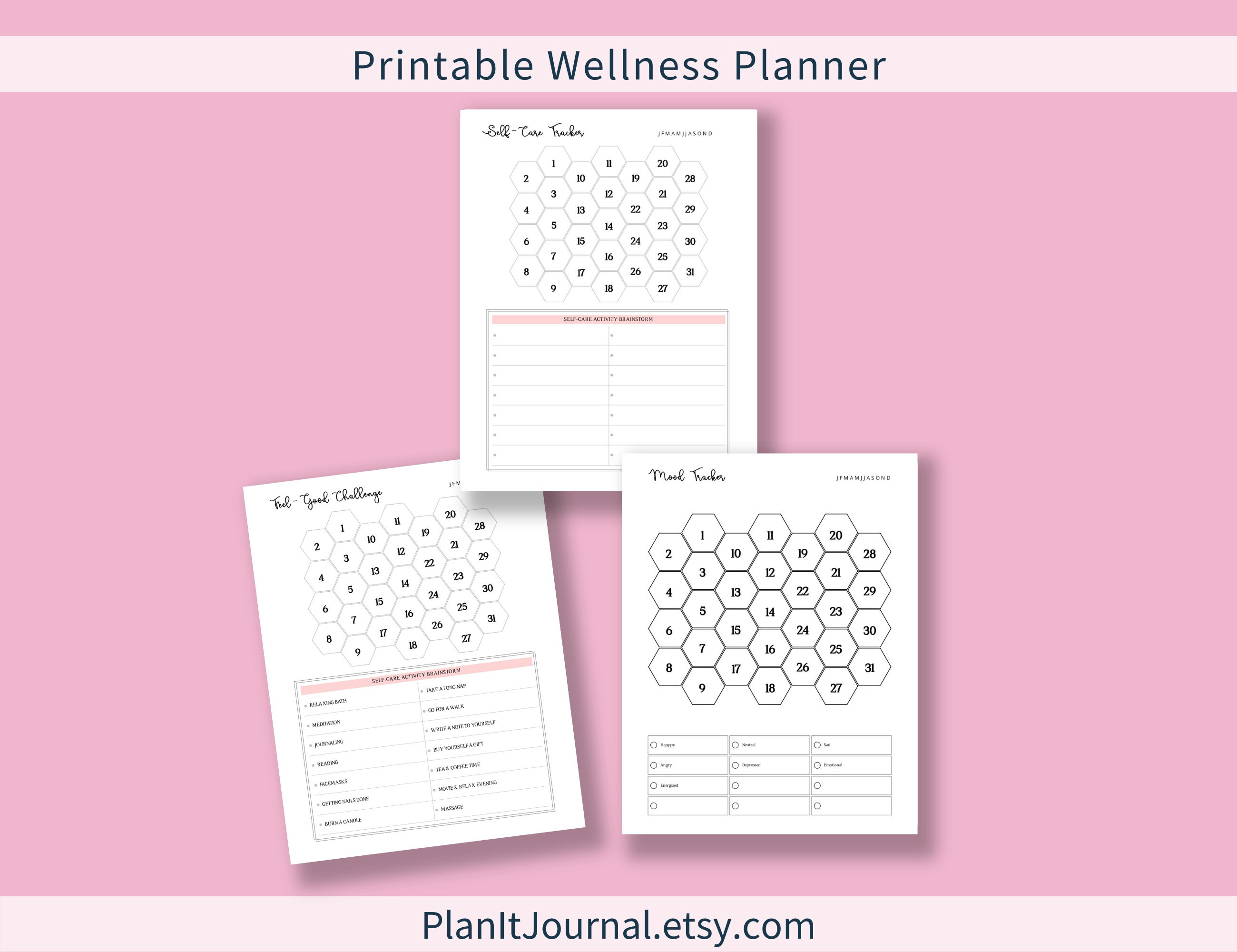 Printable Wellness Planner, US Letter - Etsy