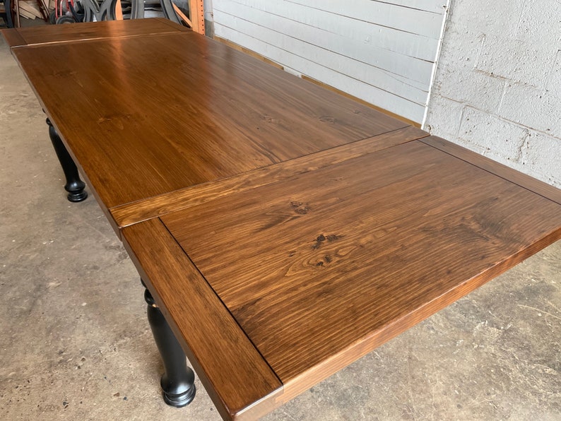 Rustic Pine Farm Table 6'x3' With 1 3/4" Thick Top Antique Farmhouse Table With Extensions 9'x3 ...
