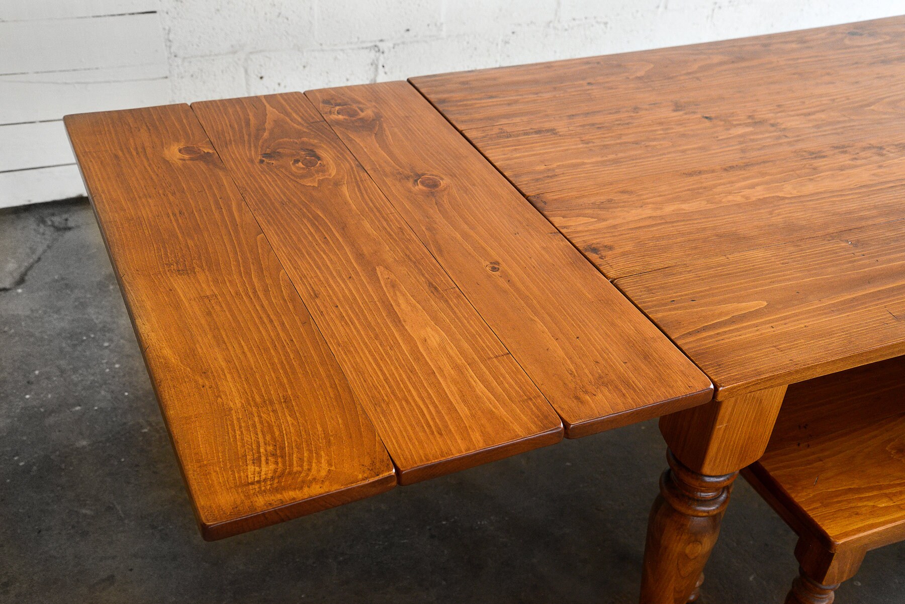 Antique Pine Farmhouse Table 6'x3' With Extensions Farm Table With ...