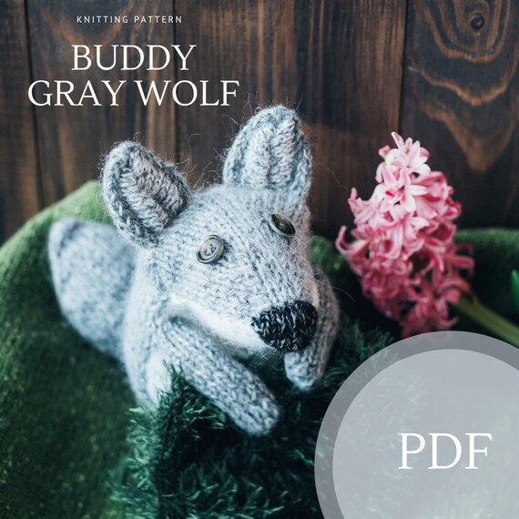 Gray Wolf Knitting Pattern Woodland animals wolf tutorial | Etsy