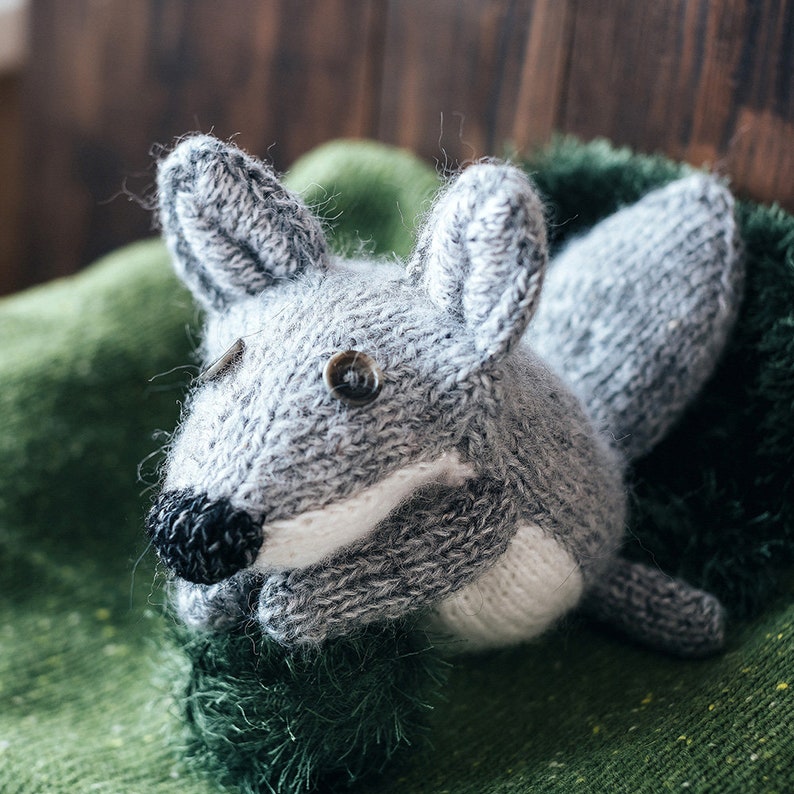 Gray Wolf Knitting Pattern Woodland animals wolf tutorial | Etsy