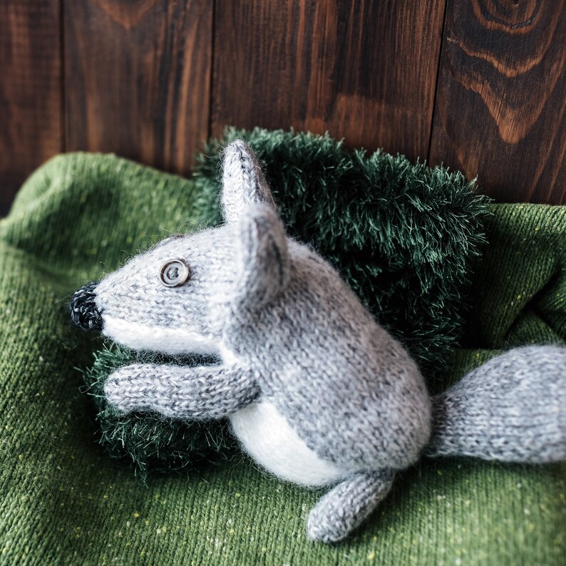 Gray Wolf Knitting Pattern Woodland animals wolf tutorial | Etsy