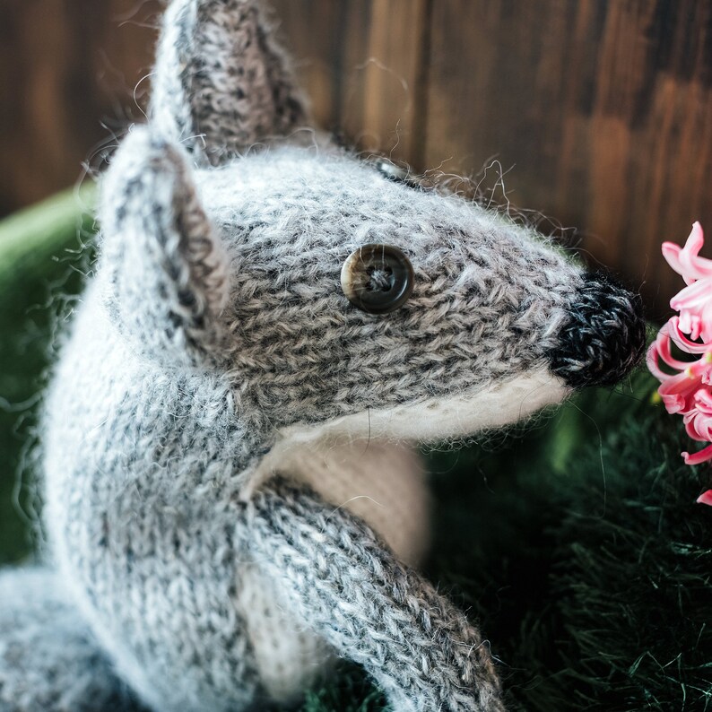 Gray Wolf Knitting Pattern Woodland animals wolf tutorial | Etsy