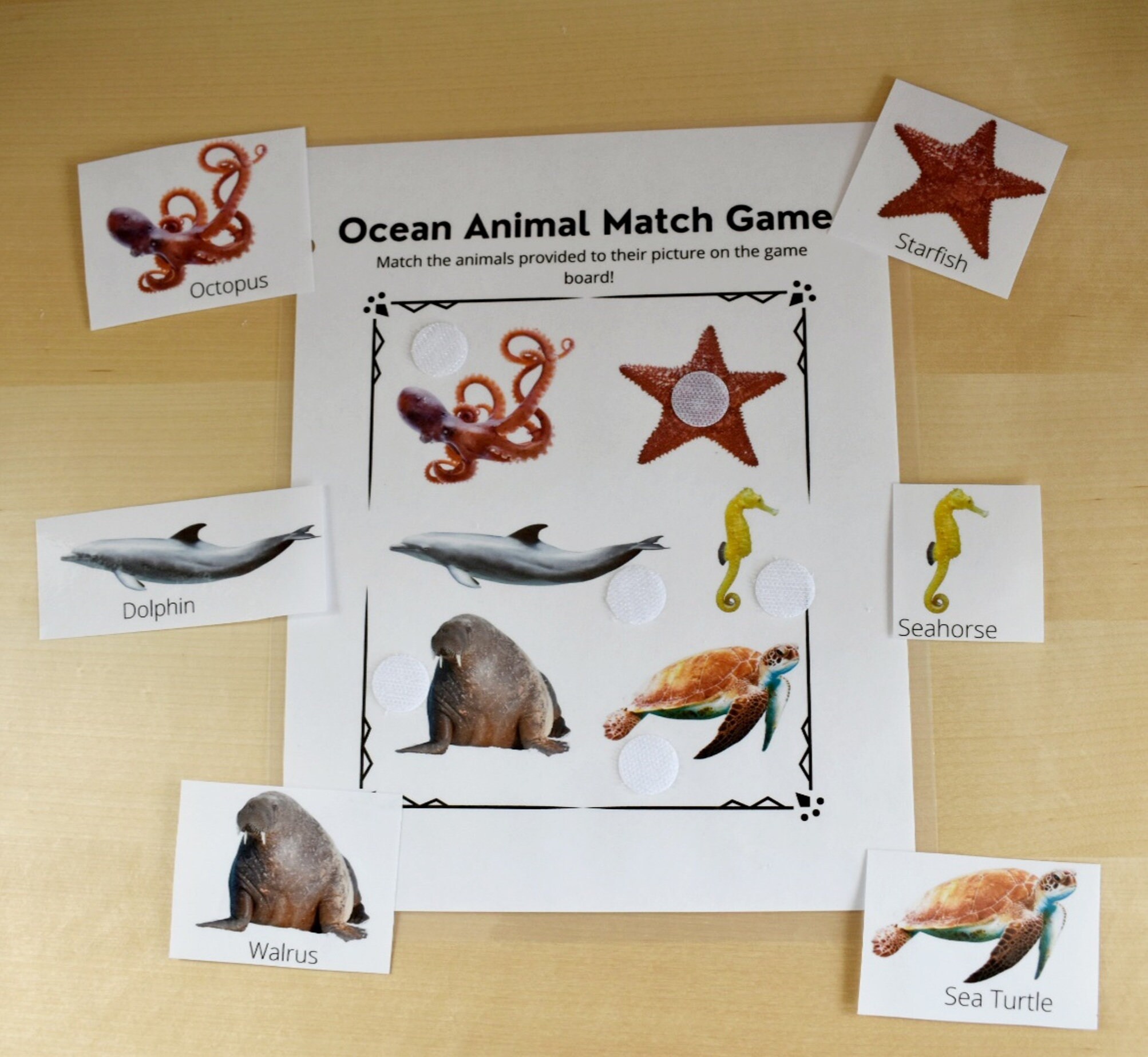 Ocean Animals Matching Game Preschool Printable Busy Book - Etsy