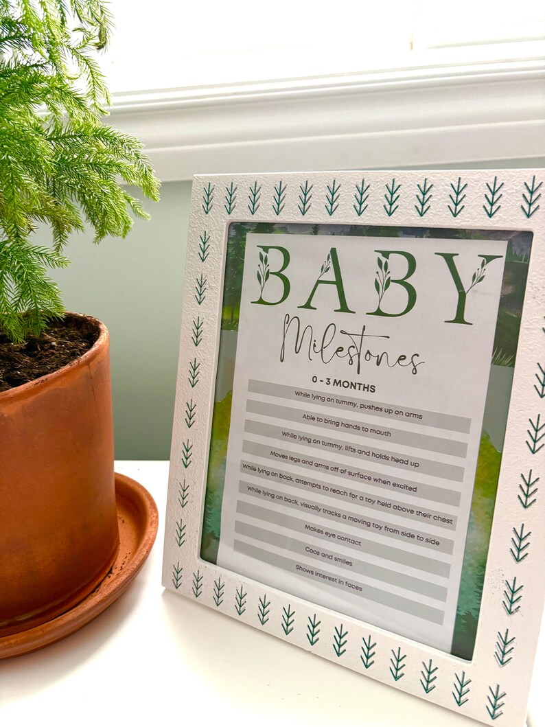 Mountain Theme Baby Milestones Printable: Birth to 12 Months (PDF) - Etsy