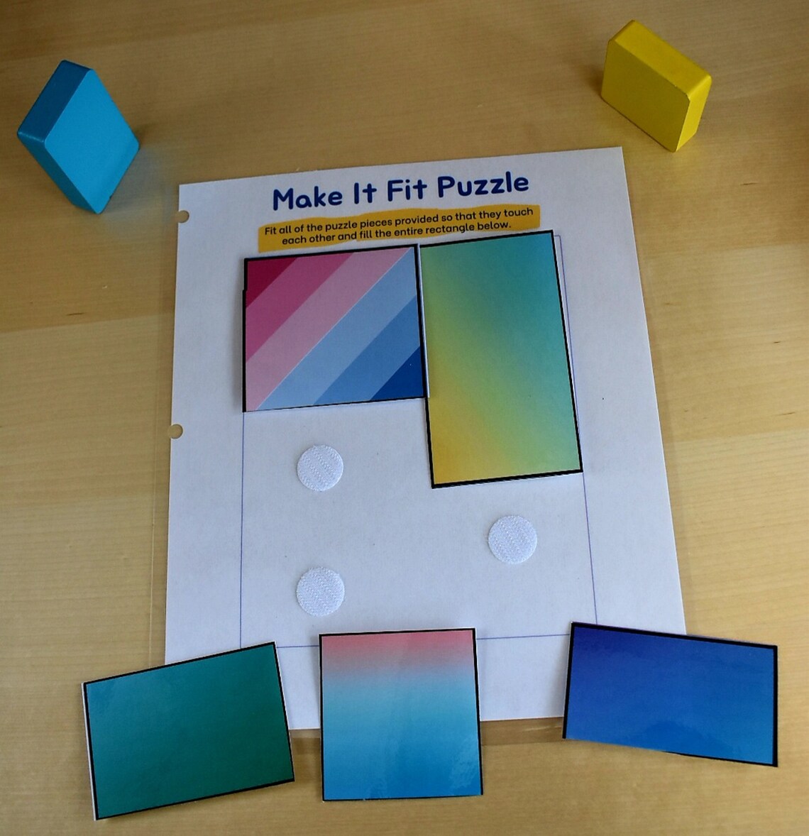 Printable Preschool Math Make It Fit Puzzle Game Activities | Etsy