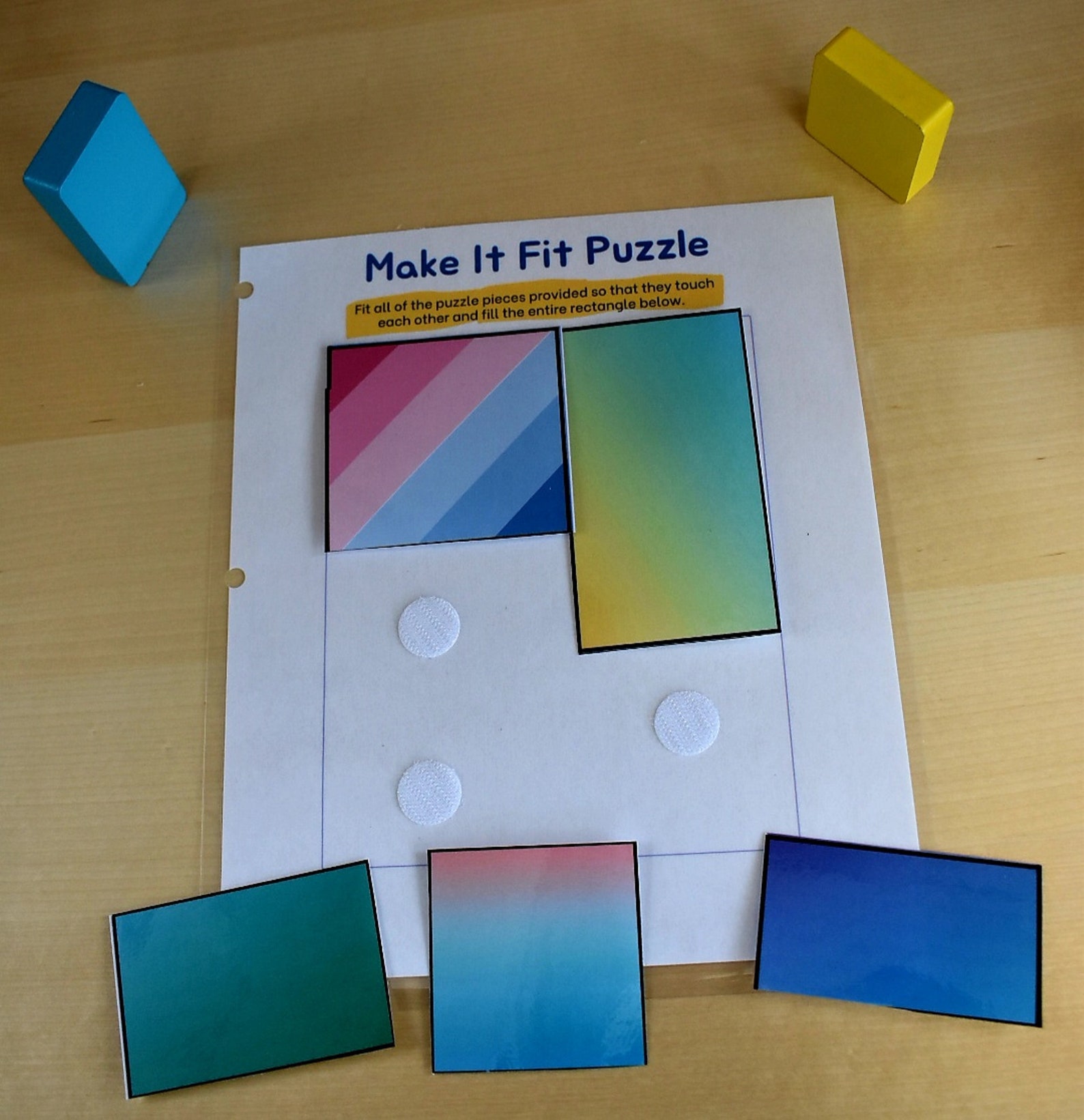 Printable Preschool Math Make It Fit Puzzle Game Activities | Etsy