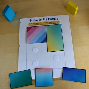 Printable Preschool Math Make It Fit Puzzle Game, Activities for ...