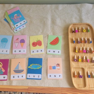 Phonics Cards, Summer Clip Cards, Summer Phonics Cards, Toddler ...