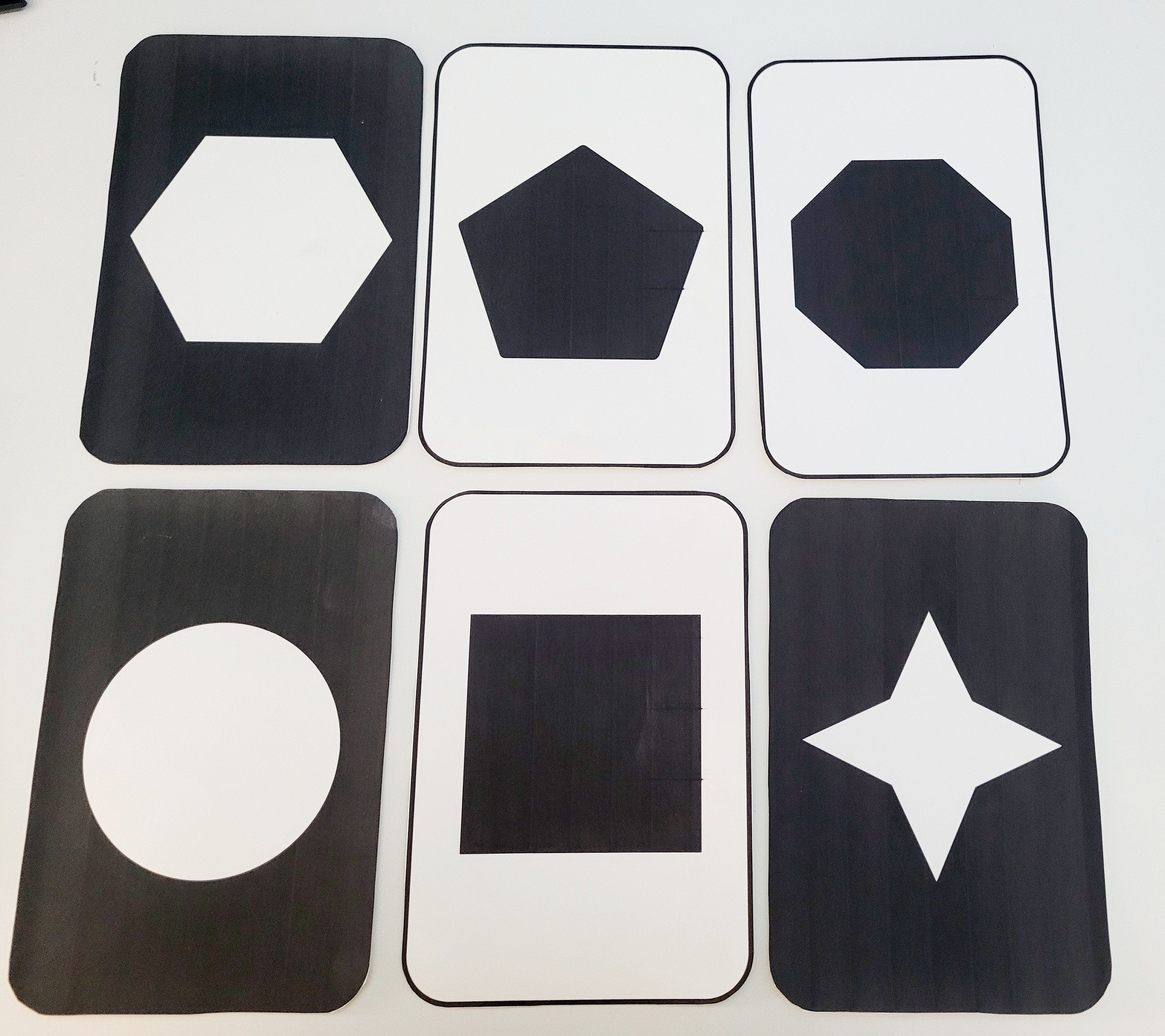 Printable Baby Sensory Cards, High Contrast Shapes Cards, Black and ...