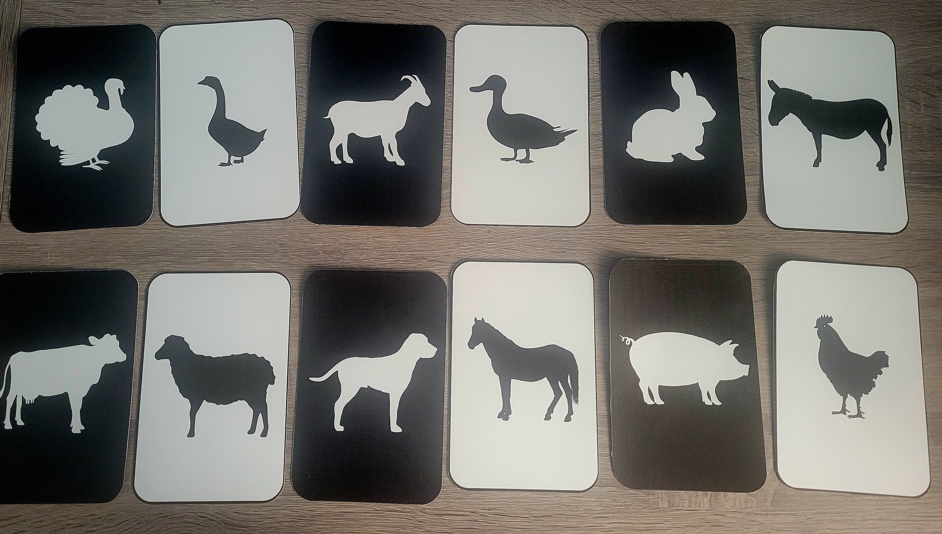 Baby Sensory Cards, High Contrast Cards, Black and White Sensory ...