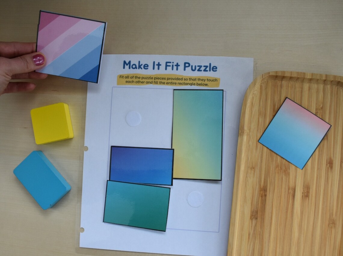 Printable Preschool Math Make It Fit Puzzle Game Activities - Etsy