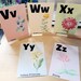 Flower Alphabet Cards, Watercolor Flower Cards, Toddler Activity ...